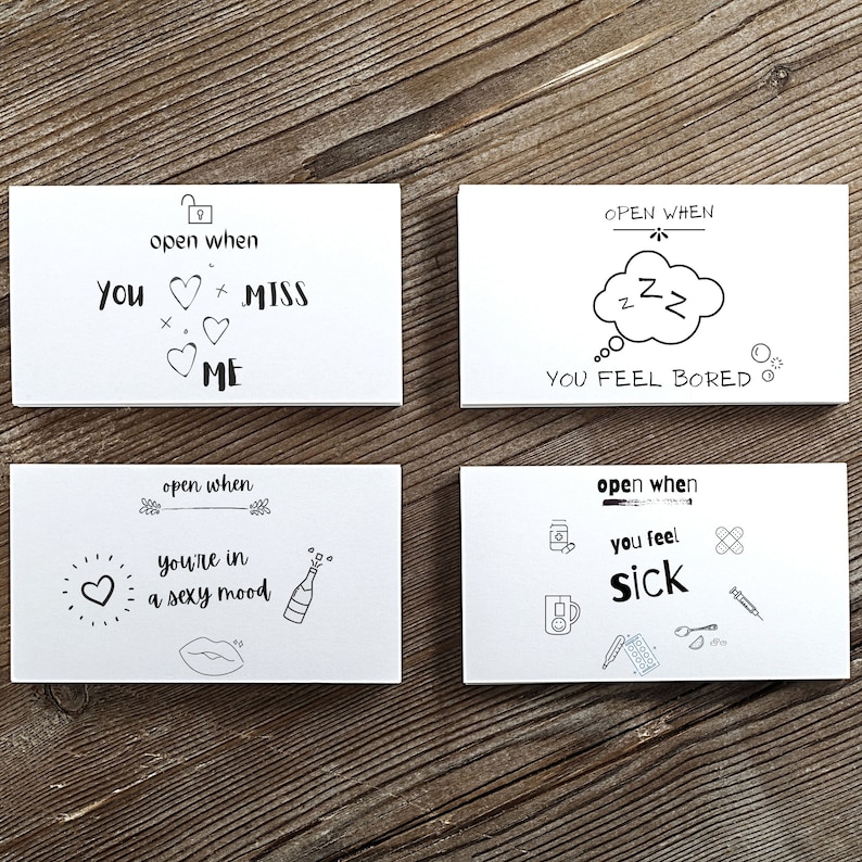 Open When Letters PDF PRINTABLE FILE Envelopes Boyfriend - Etsy