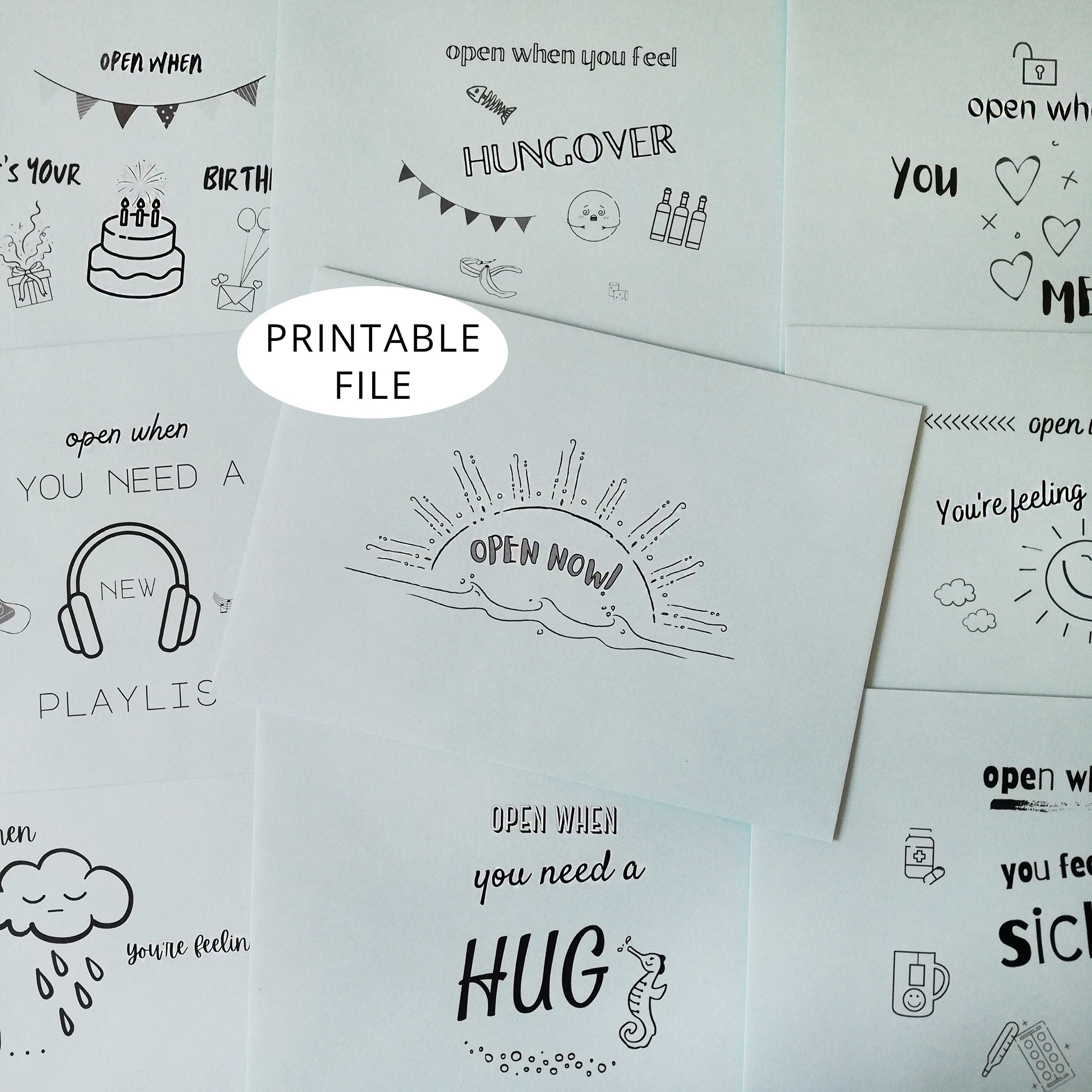 Open When Letters PDF PRINTABLE FILE Envelopes Boyfriend | Etsy Canada