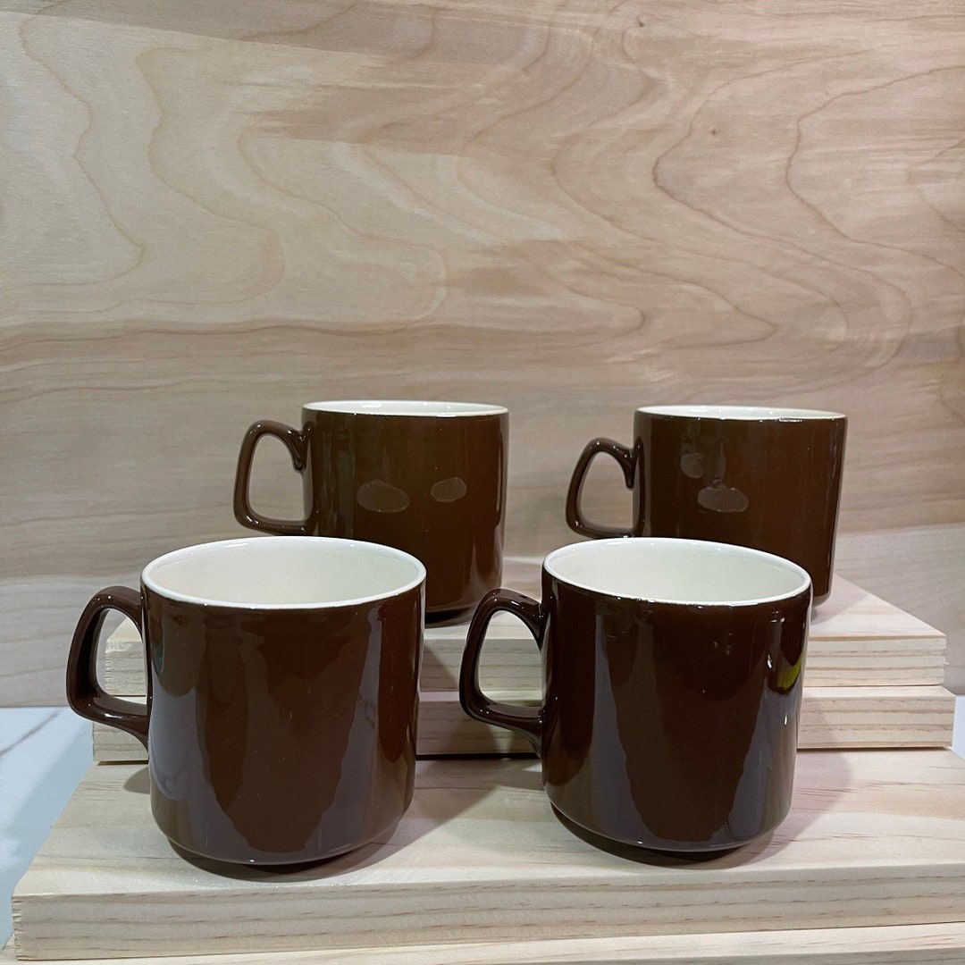 Vintage Brown Ceramic Mugs - Etsy