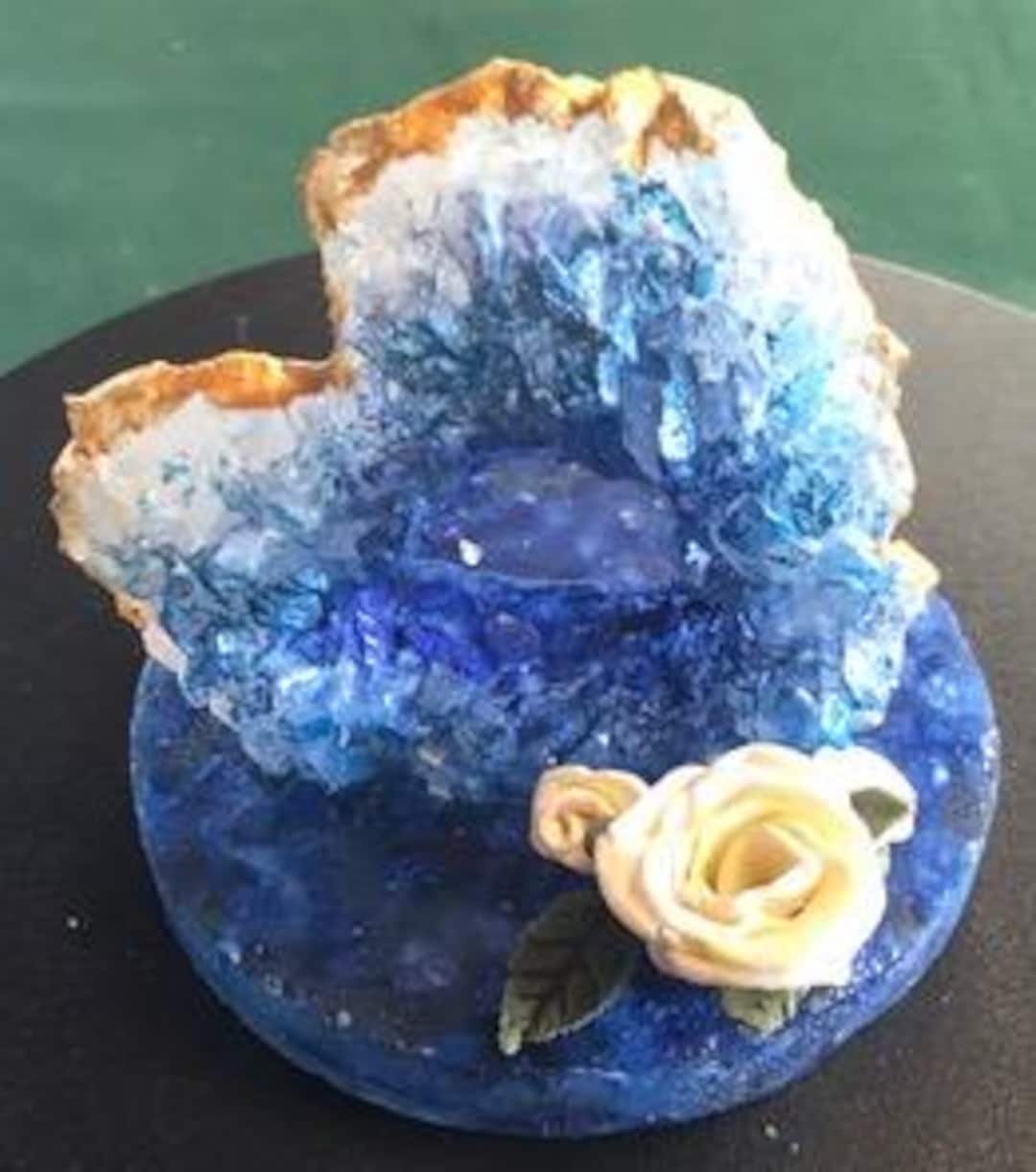 Heart Shaped Geode Birthstone Cake Topper - Etsy