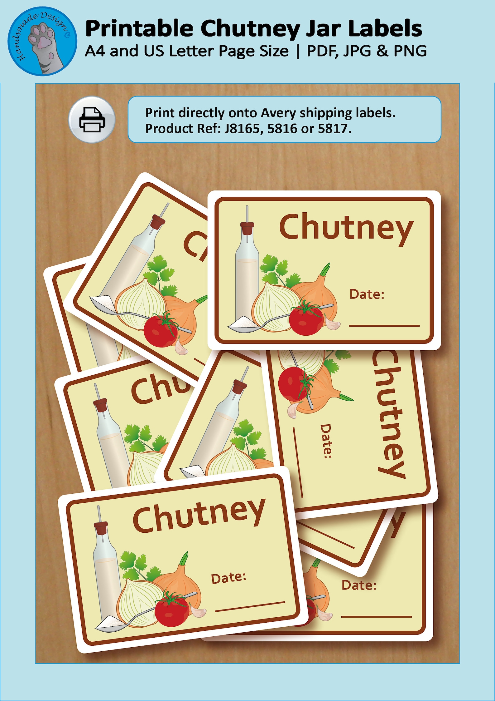 Printable Chutney Jar Labels Pantry Stickers A4 US Letter Etsy printable-chutney-jar-labels-pantry-stickers-a4-us-letter-etsy