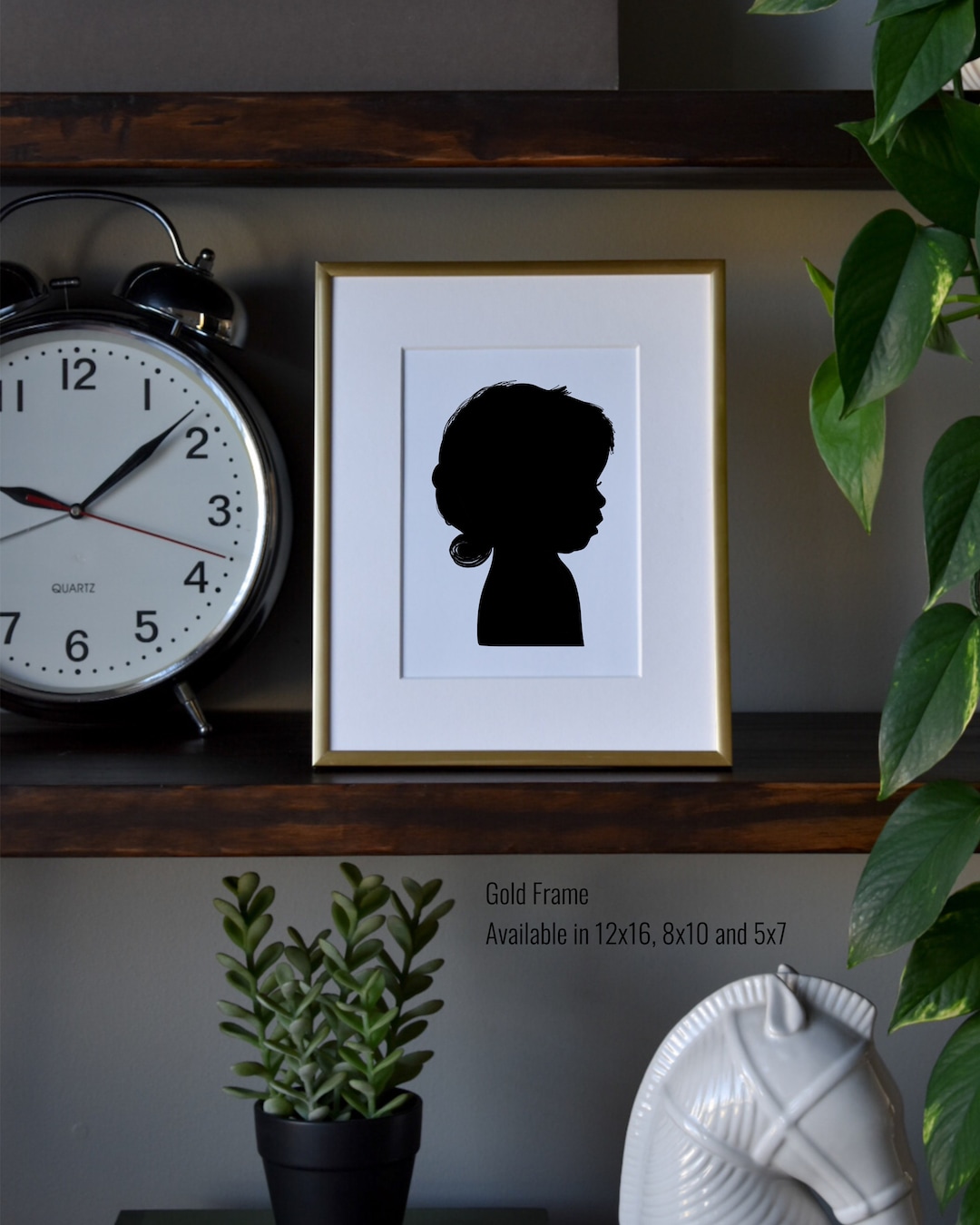 Custom Silhouette Portrait | Custom Drawing | Silhouettes | Framed ...