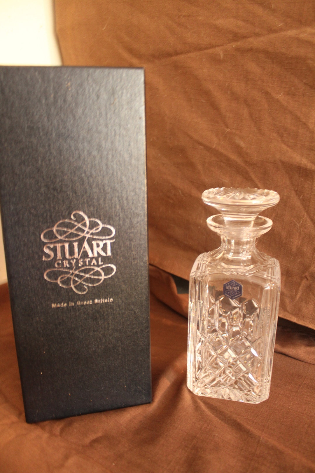 Vintage Stuart Crystal Decanter - Etsy