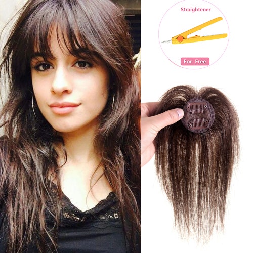 Clip in Bangs Instant Clip on Fringe Straight Human Hair - Etsy