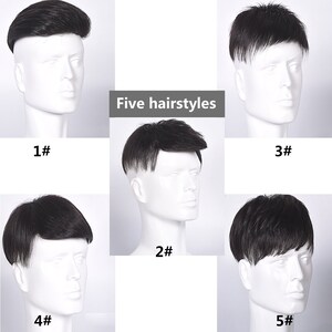 Biological Scalp Toupee Human Hair Extension Clip in Hairpieces Topper ...