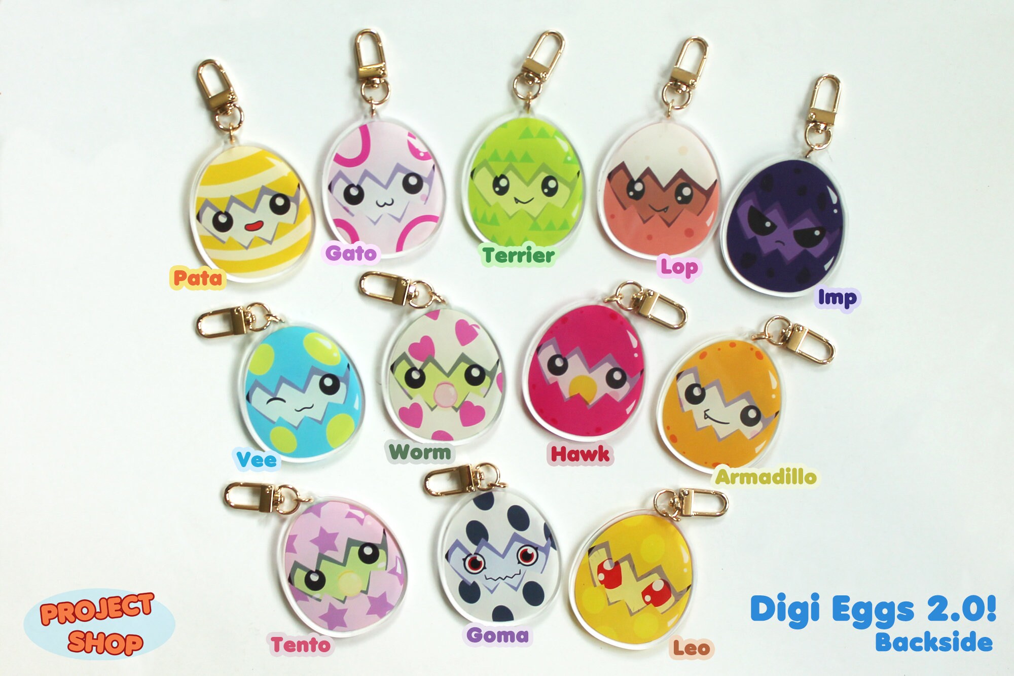 Digi Egg Digitama Tamogatchi Acrylic Charm Keychains - Etsy
