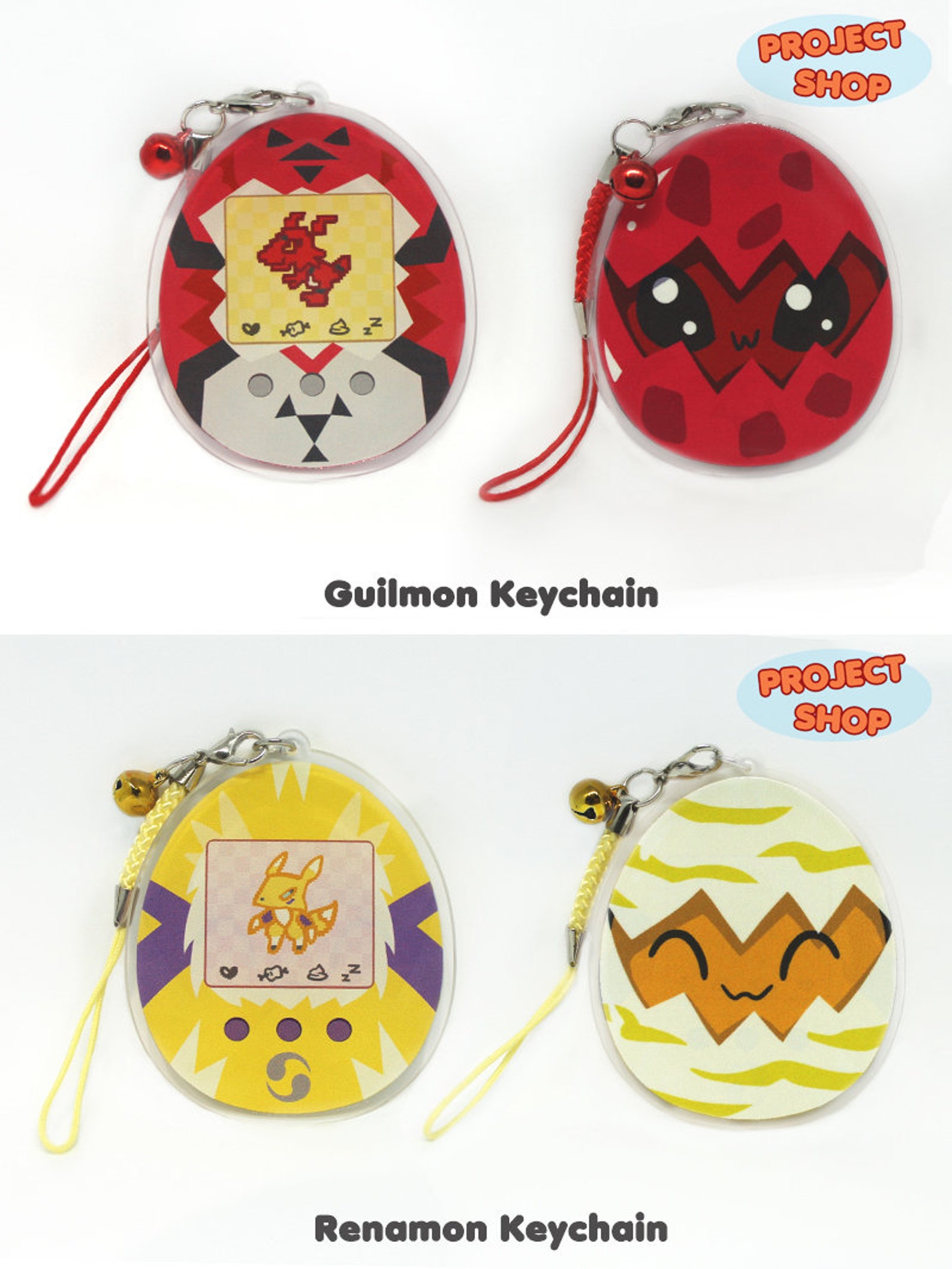 Digi Egg Digitama Tamogatchi Acrylic Charm Keychains | Etsy