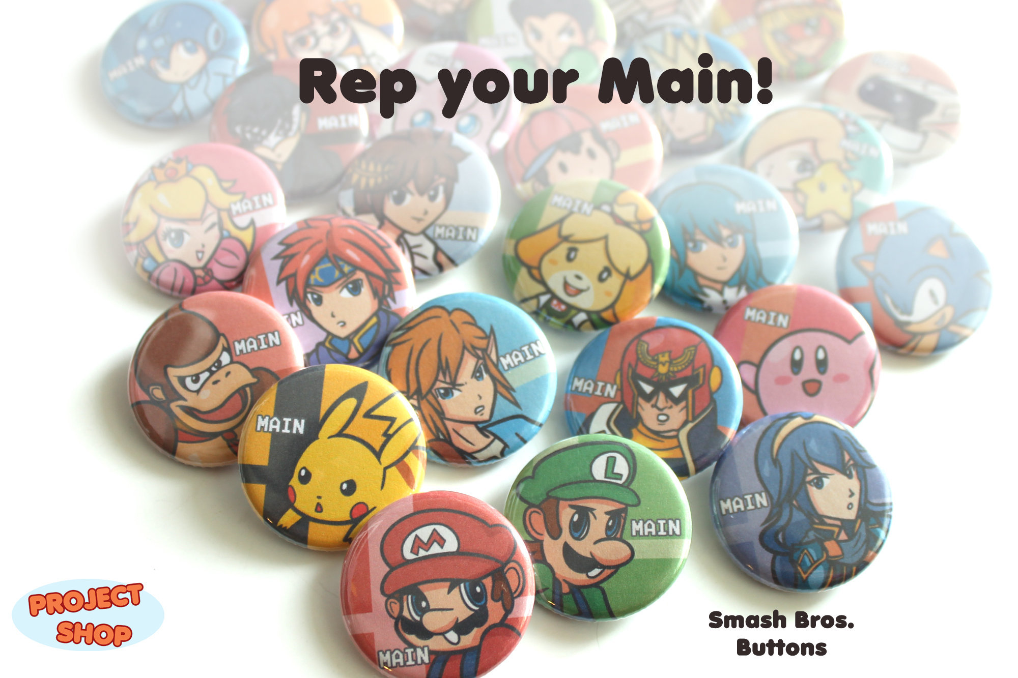 Super Smash Bros. Ultimate Main Fighter Buttons Etsy Canada