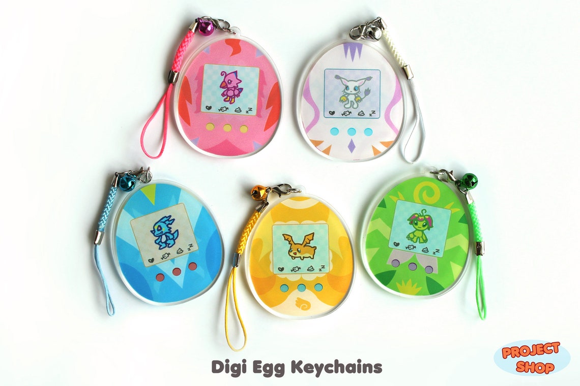 Digi Egg Digitama Tamogatchi Acrylic Charm Keychains - Etsy