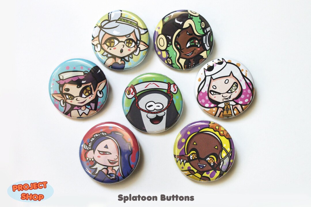 Splatoon Idol Squid Sisters off the Hook & Deep Cut Character Buttons ...