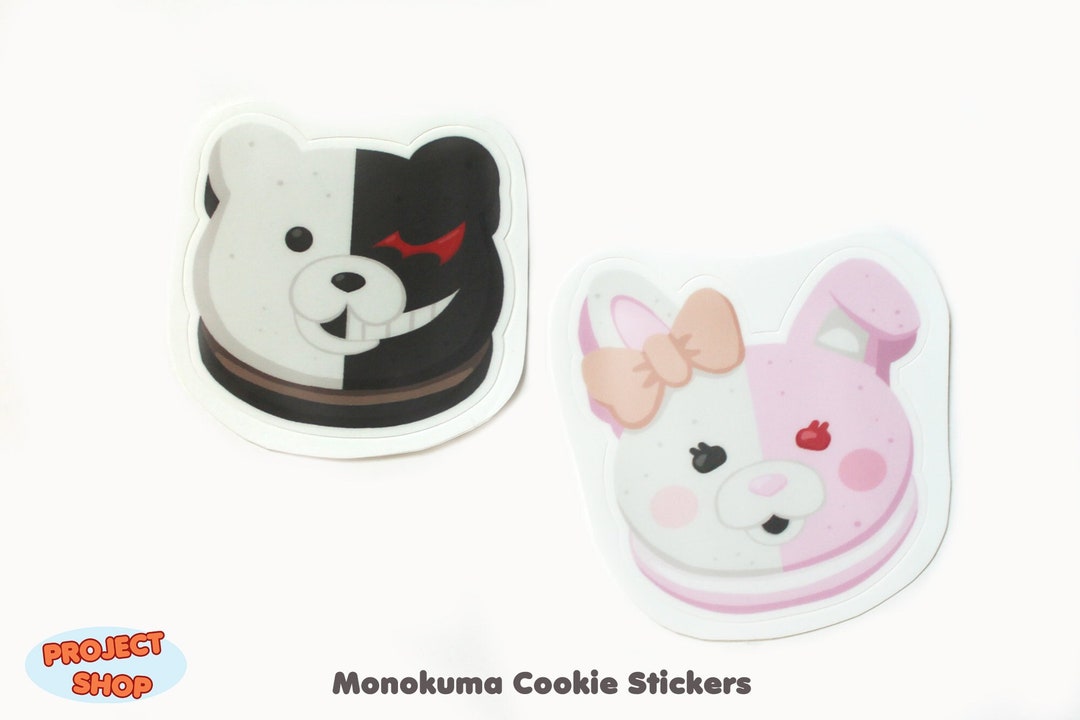Monokuma Monomi Cookie Macaron Stickers - Etsy