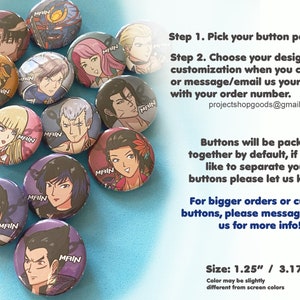 Tekken 8 Main Character Fighter Buttons - Etsy