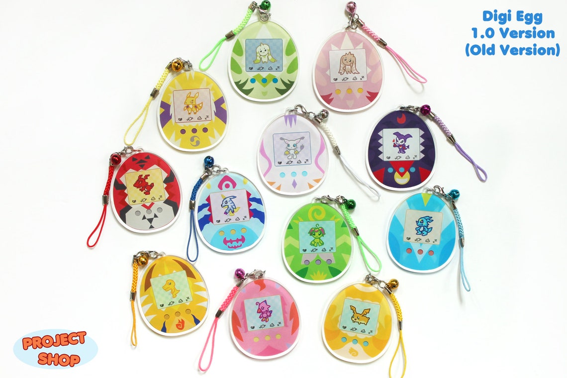 Digi Egg Digitama Tamogatchi Acrylic Charm Keychains - Etsy