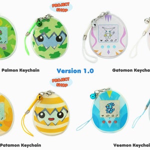 Digi Egg Digitama Tamogatchi Acrylic Charm Keychains - Etsy