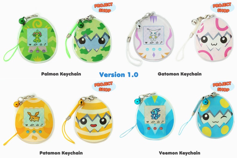 Digi Egg Digitama Tamogatchi Acrylic Charm Keychains - Etsy