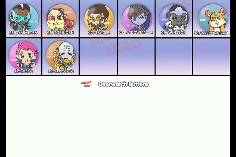 Overwatch Main Hero Buttons - Etsy