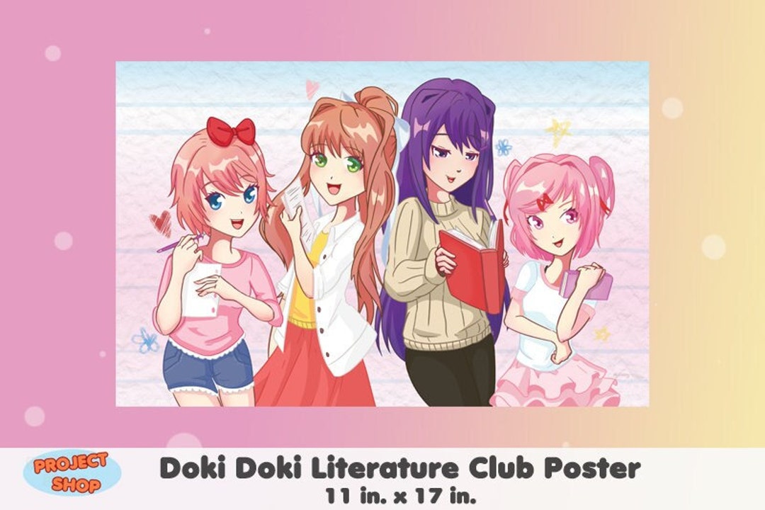 Doki Doki Literature Club 11x17 Inch Characters Art Poster - Etsy