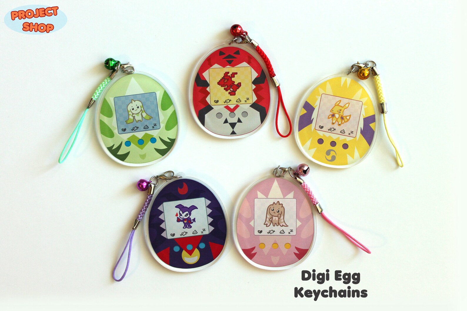 Digi Egg Digitama Tamogatchi Acrylic Charm Keychains - Etsy