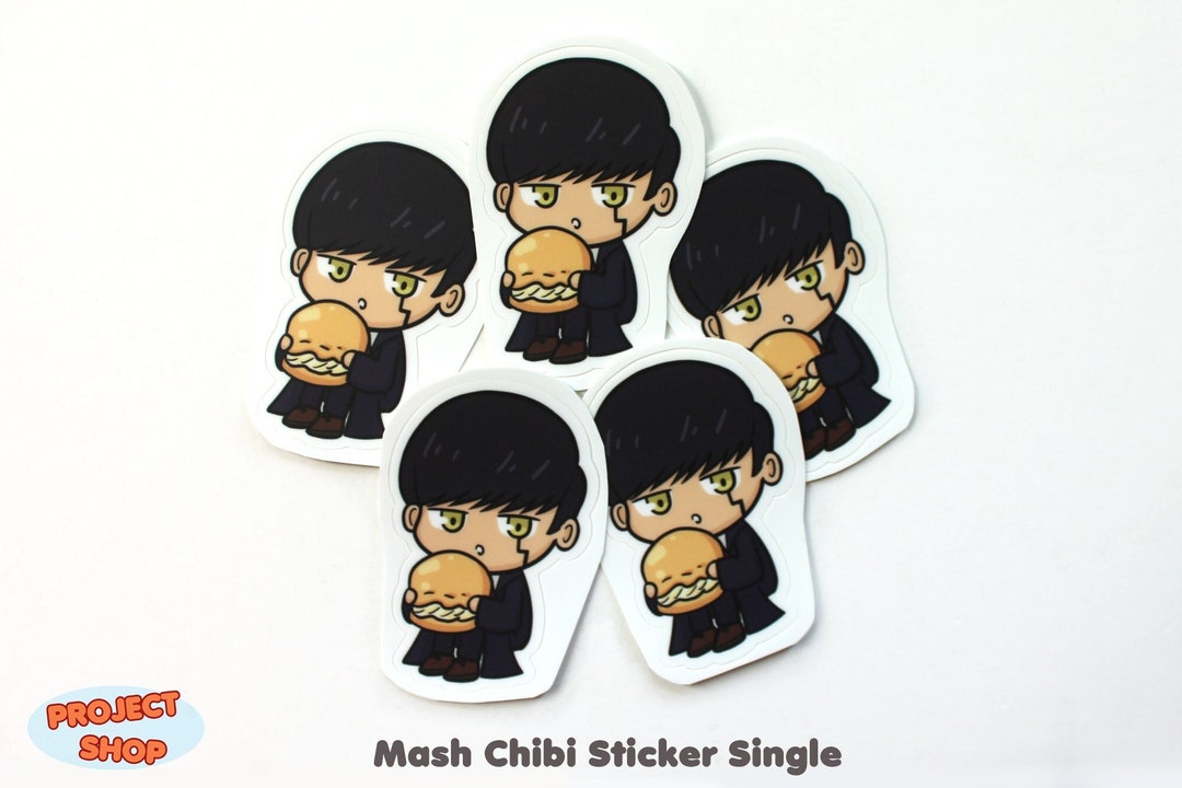 Mash With Cream Puff Chibi Sticker Single - Etsy