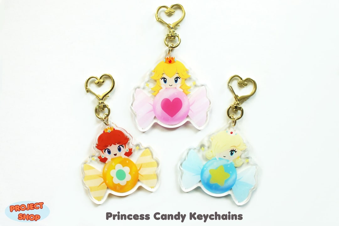Princess Peach Daisy Rosalina Candy Acrylic Keychains (double-sided) - Etsy