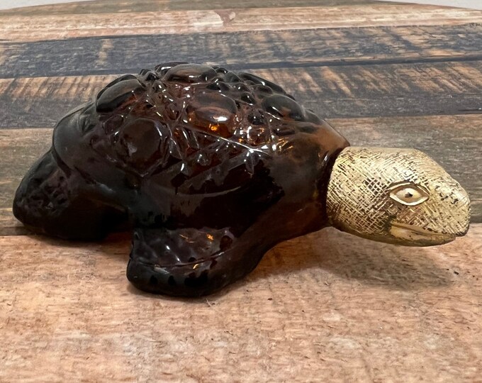 Vintage Avon Turtle Brown Glass Cologne Bottle, Collectible Retro ...