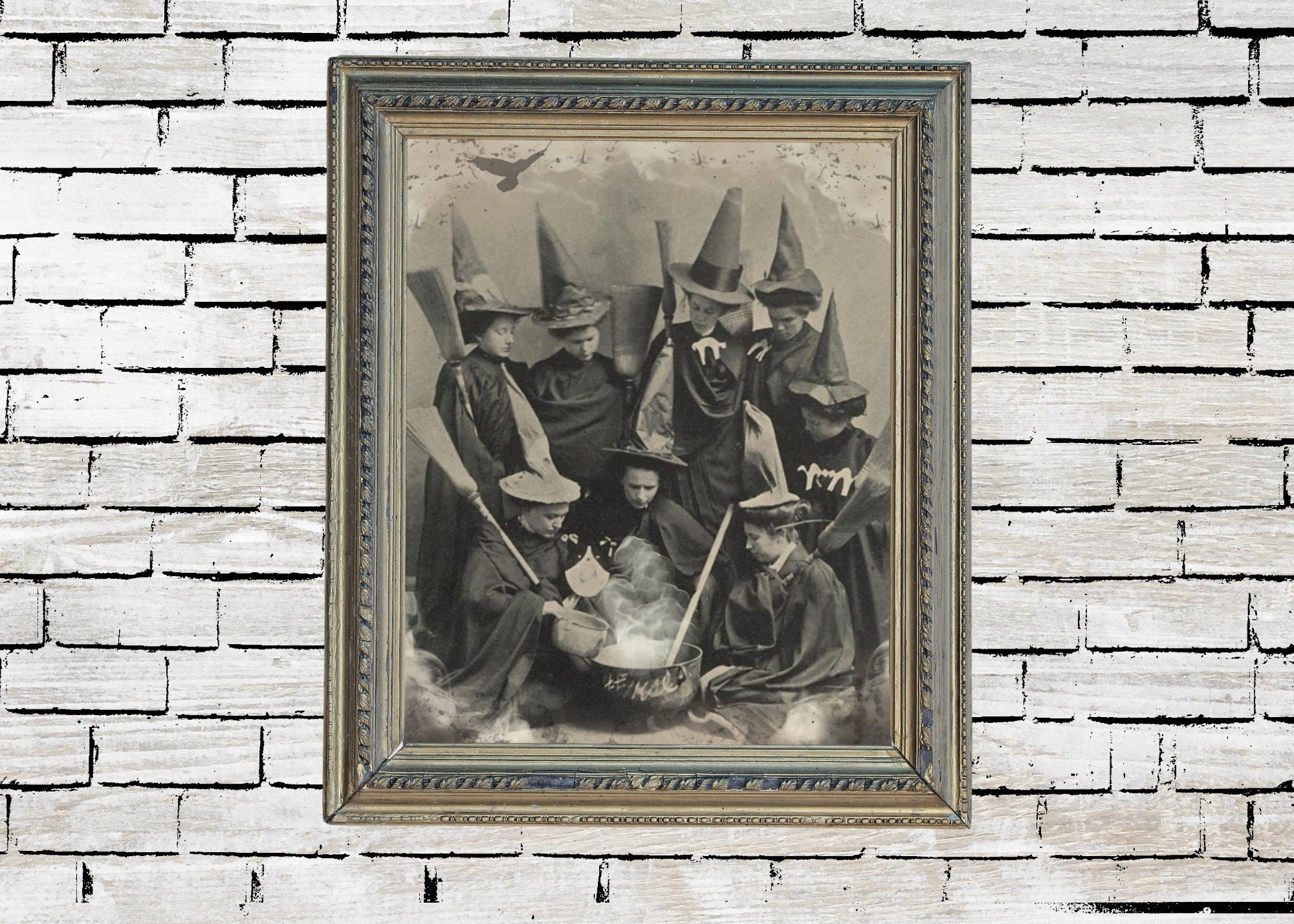 Antique Witches Photo Digital Download, Old Fashioned Witch Photography ...