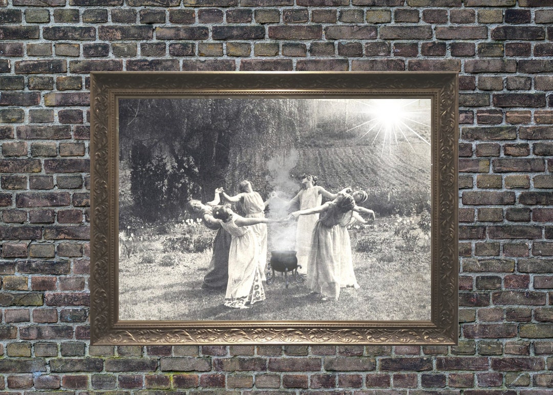 Circle of Dancing Witches Digital Download, Halloween Home Decor ...