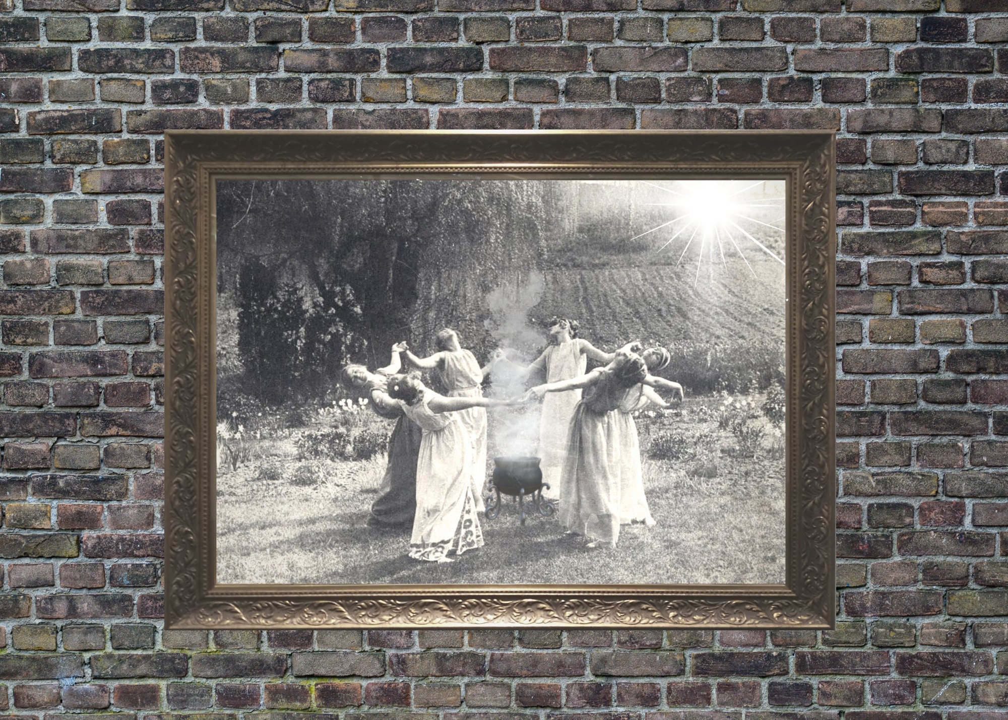 Circle of Dancing Witches Digital Download, Halloween Home Decor ...