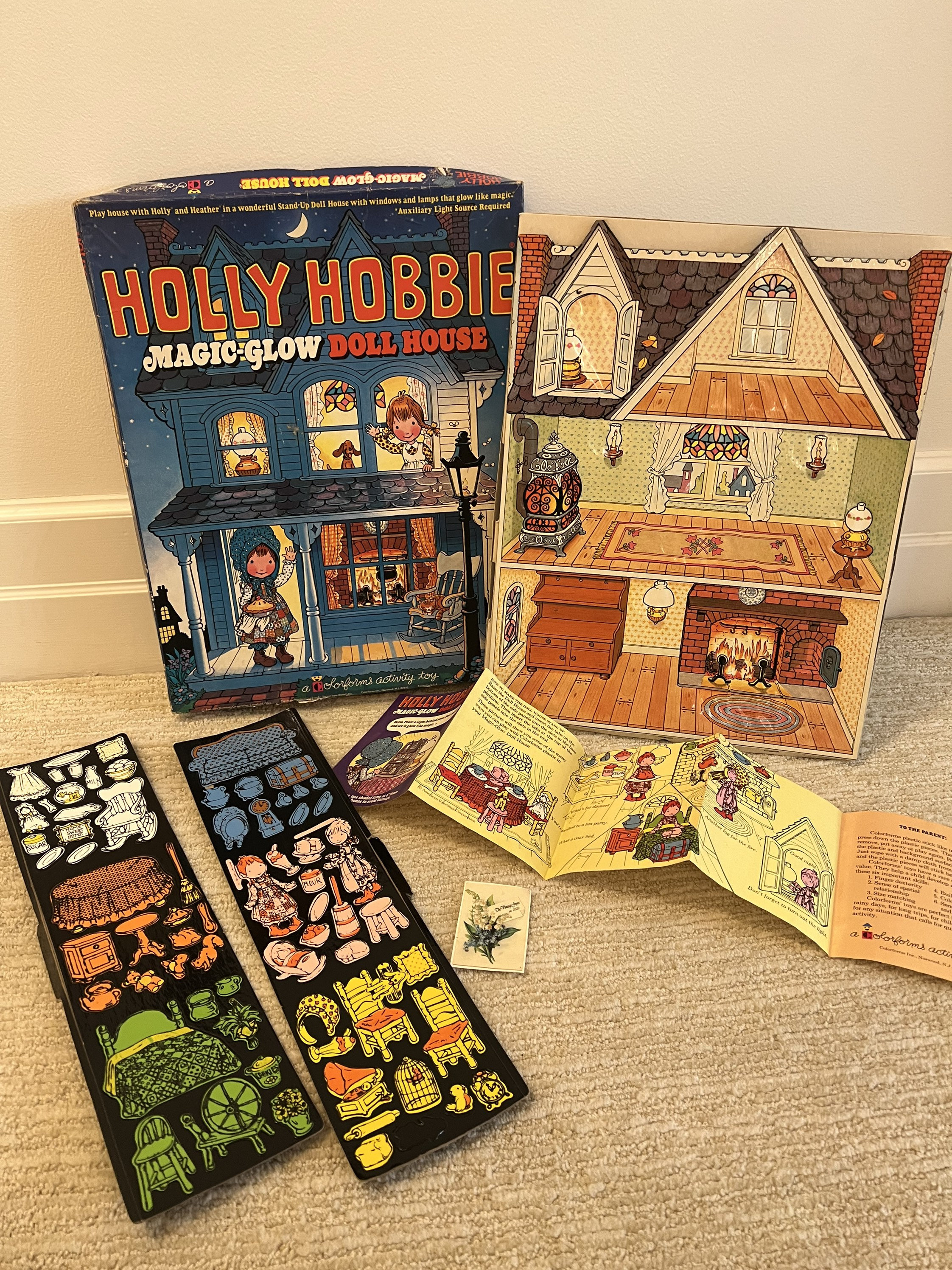 Holly Hobbie Magic Glow Doll House Colorforms Vintage Play Set - Etsy