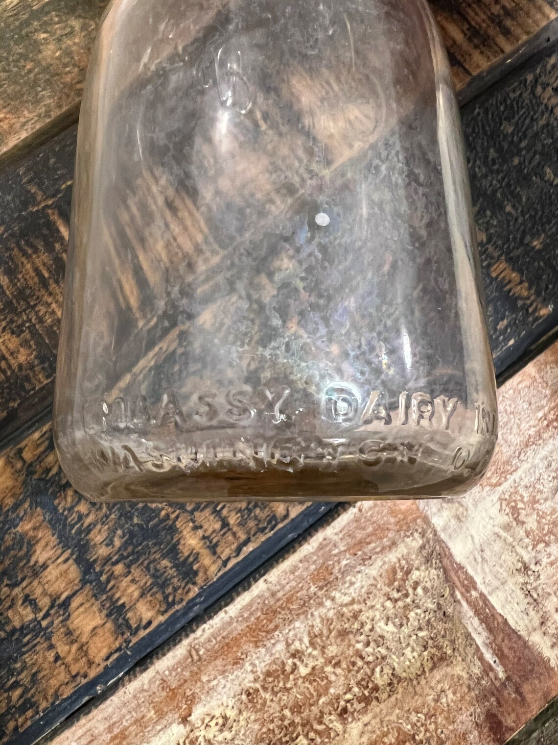 Antique Embassy Dairy Milk Jug Glass Milk Container the Milk - Etsy