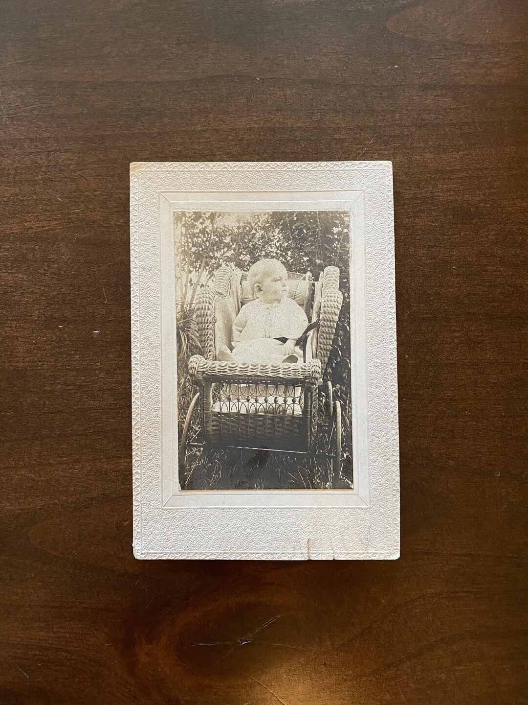 Antique Photograph of a Baby in Stroller, Early 1900's Photography ...