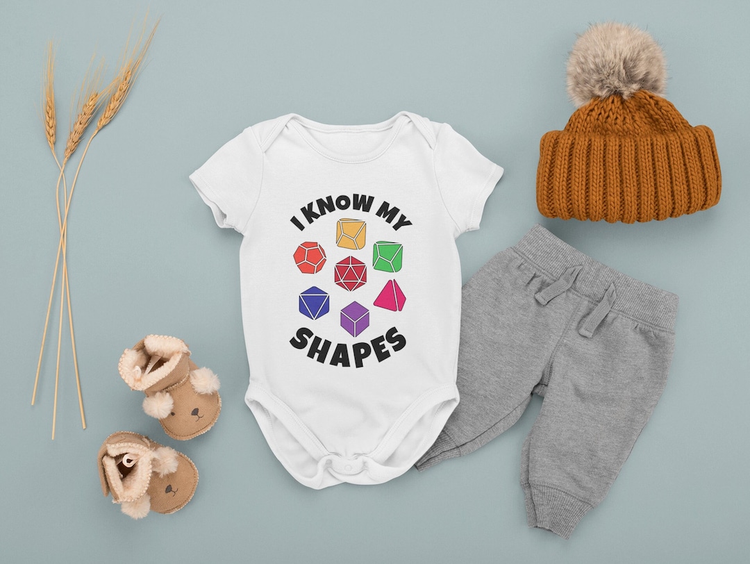 Dnd Baby Bodysuit: I Know My Shapes, Dungeons & Dragons Onesie - Etsy