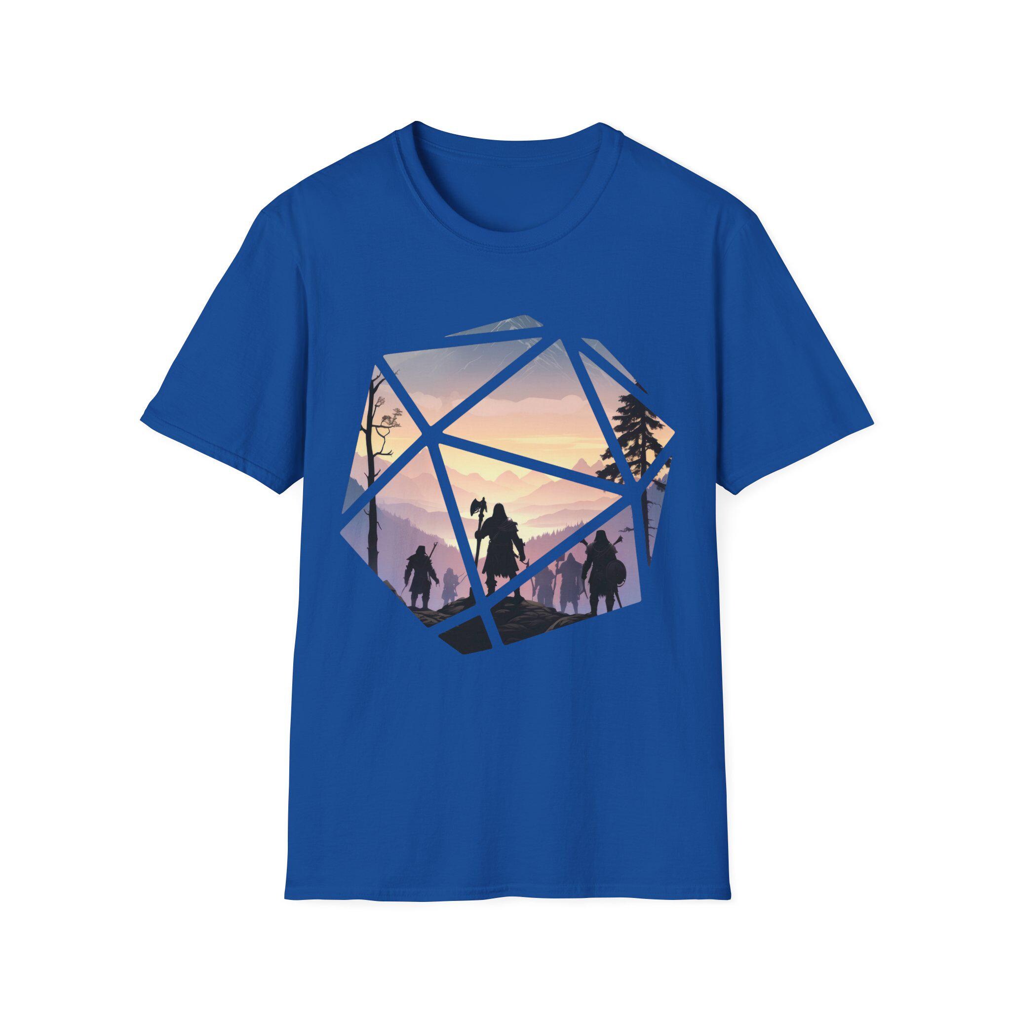 D&D D20 Landscape T-shirt: Fantasy Dice Tee - Etsy