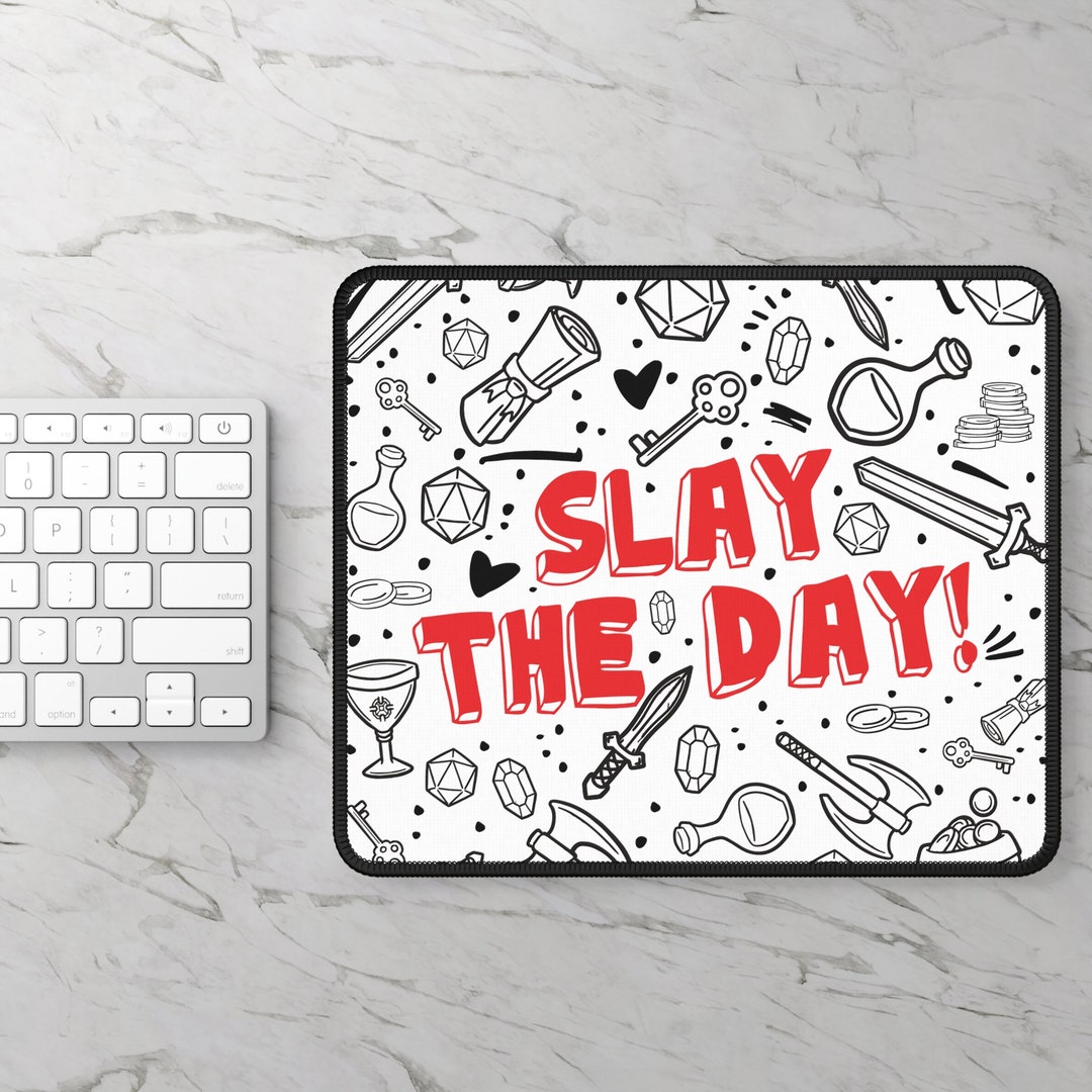 Dnd Slay the Day Mouse Pad Dungeons & Dragons Dice Pattern Mousepad - Etsy