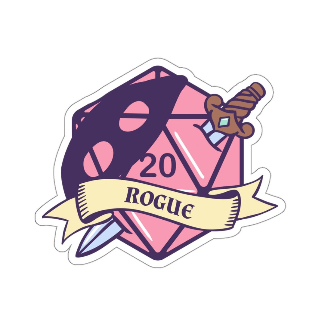 D&D Rogue D20 Sticker Dungeons and Dragons Sticker - Etsy