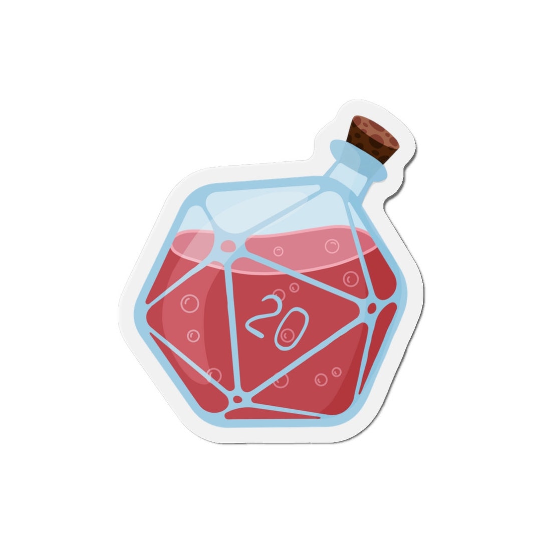 Dnd Magnet D20 Potion Bottle | Dungeons & Dragons Die-cut Magnet - Etsy