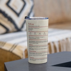 D&D Mom Stat Block Tumbler | Dungeons and Dragons Mother Gift - Etsy