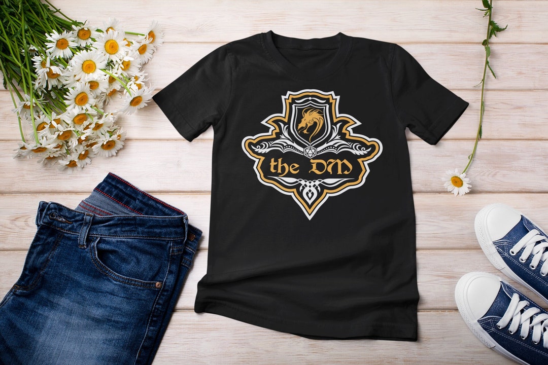 D&D DM Fancy Emblem Shirt for Dungeon Masters | Unisex Jersey Short ...