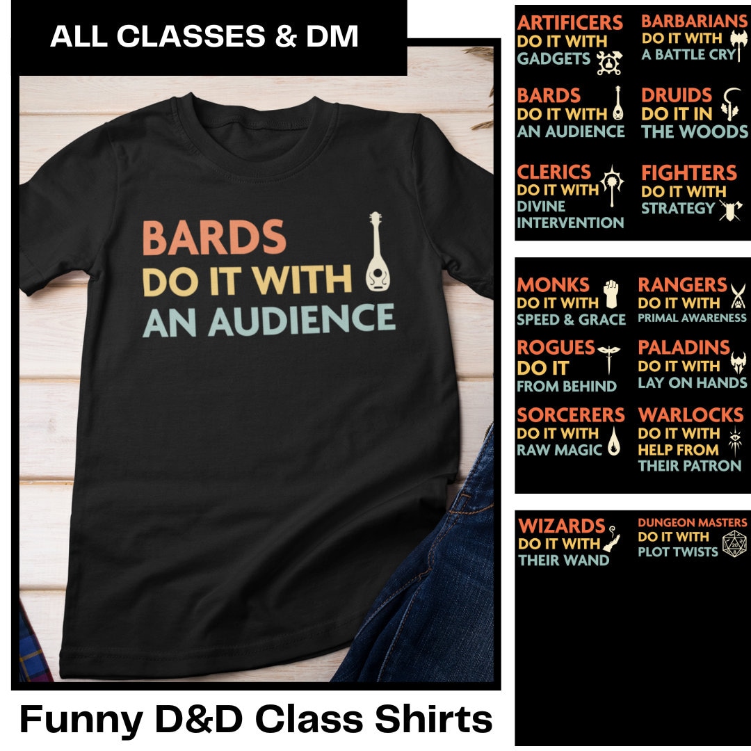 Funny Dnd Class T-shirt: "do It" Design, Roleplaying Tee - Etsy
