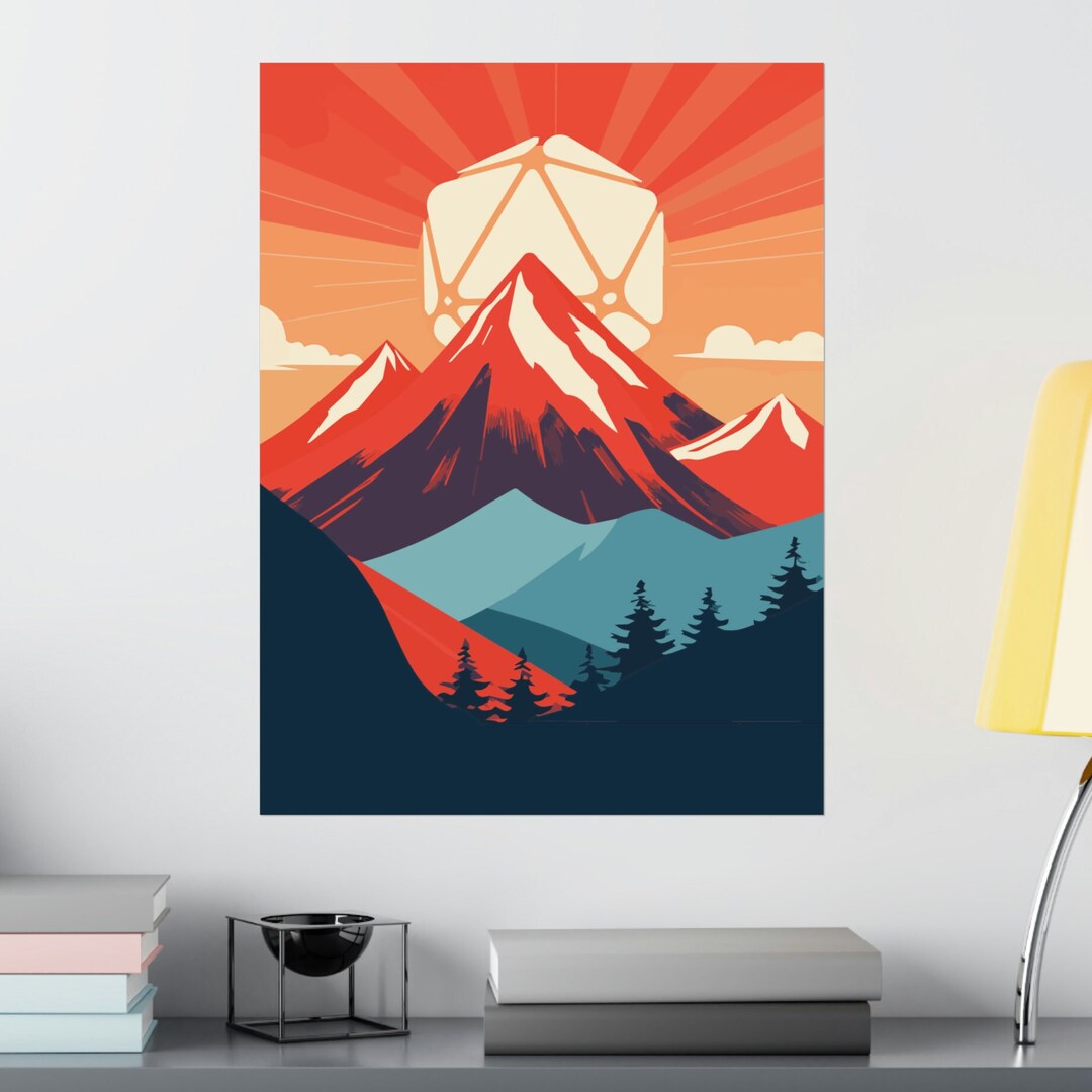Dnd D20 Landscape Poster | Dungeons & Dragons Wall Art - Etsy
