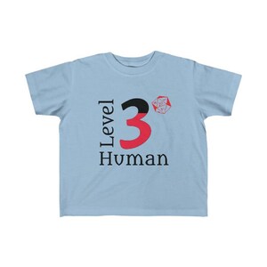 D&D Kids Level 3 Human Toddler Shirt | Dungeons and Dragons - Etsy