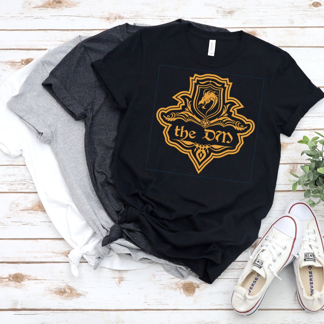 D&D DM Shirt | 1 Color Dungeon Master Emblem Unisex Tshirt | Dungeons ...