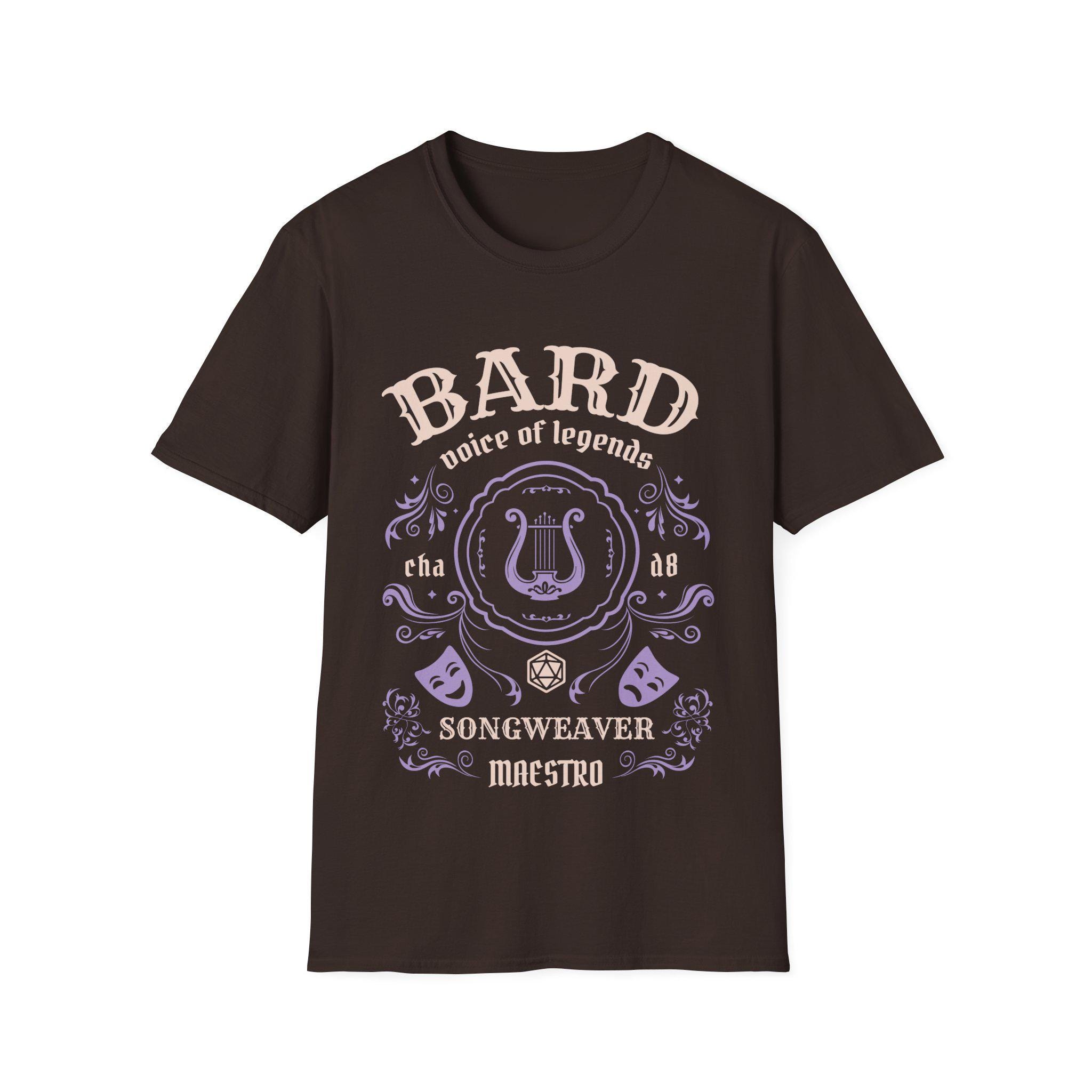 Bard Class Dnd Shirt - Vintage Label Style Dungeons & Dragons Tee - Etsy