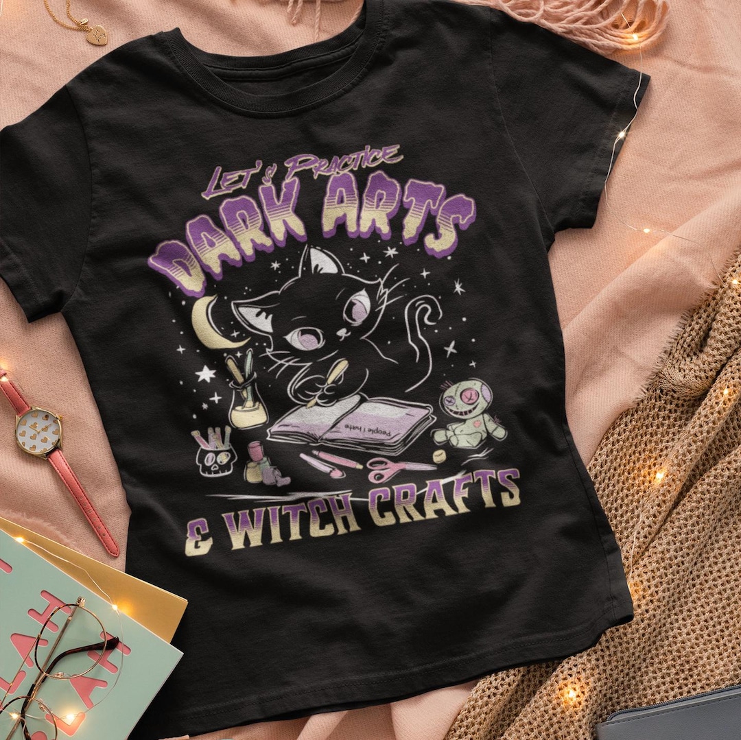 Pastel Goth Cat T-shirt: Dark Arts Witch Crafts Tee - Etsy