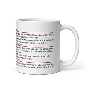 D&D Mom Stat Block Mug, Dnd Mom Gift, Gift for Mother's Day, Dungeons ...