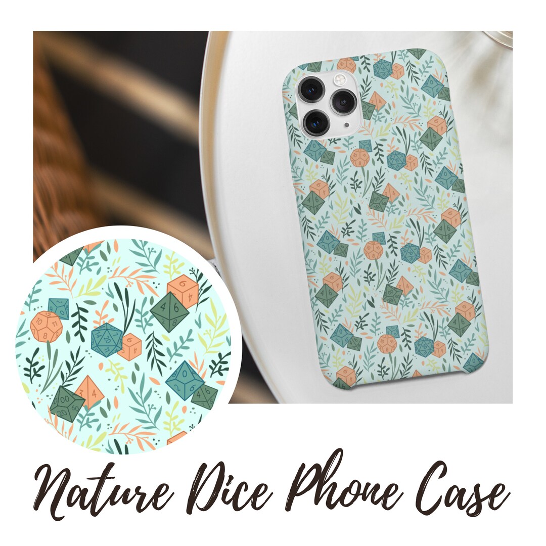 D&D Phone Case with Polyhedral Dice Pattern Tough iPhone Samsung Galaxy ...