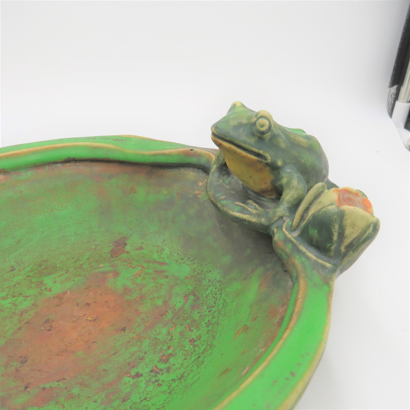Weller Pottery Coppertone Frog Bowl 11 X 8 - Etsy UK
