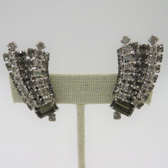 Vintage Signed Kramer Rhinestone Earrings Brilliant … - Gem