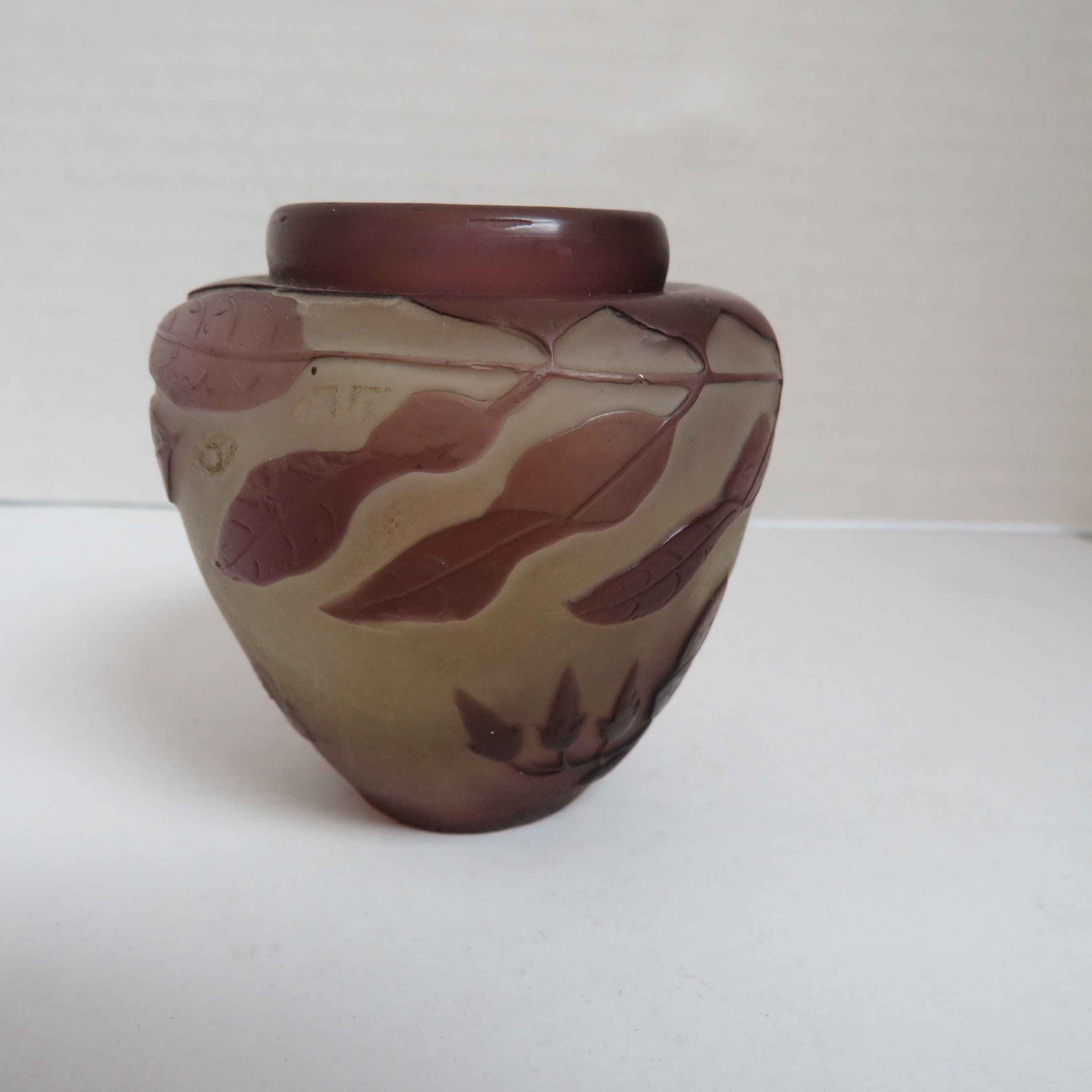 Vintage Galle Cabinet Cameo Glass Vase 2.5" - Etsy