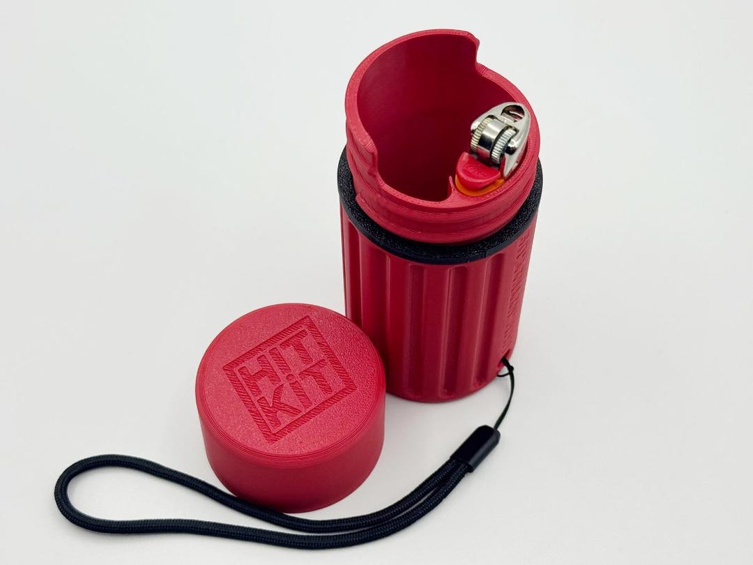 HIGH CAPACITY Waterproof Joint + Lighter Case W/ Lanyard. the Survival ...